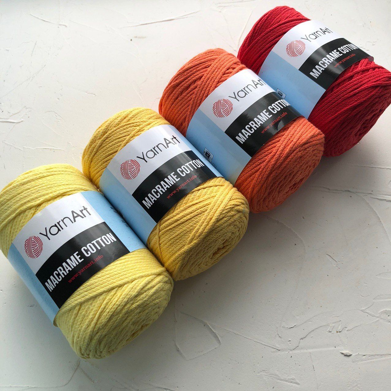 Шнур для макраме Yarnart Macrame Cotton (Ярнарт Макраме Коттон), 80% ...