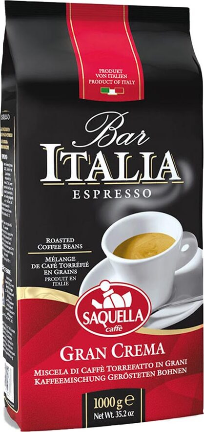Saquella Bar Italia Gran Crema, кофе в зернах 1 кг - купить с доставкой ...