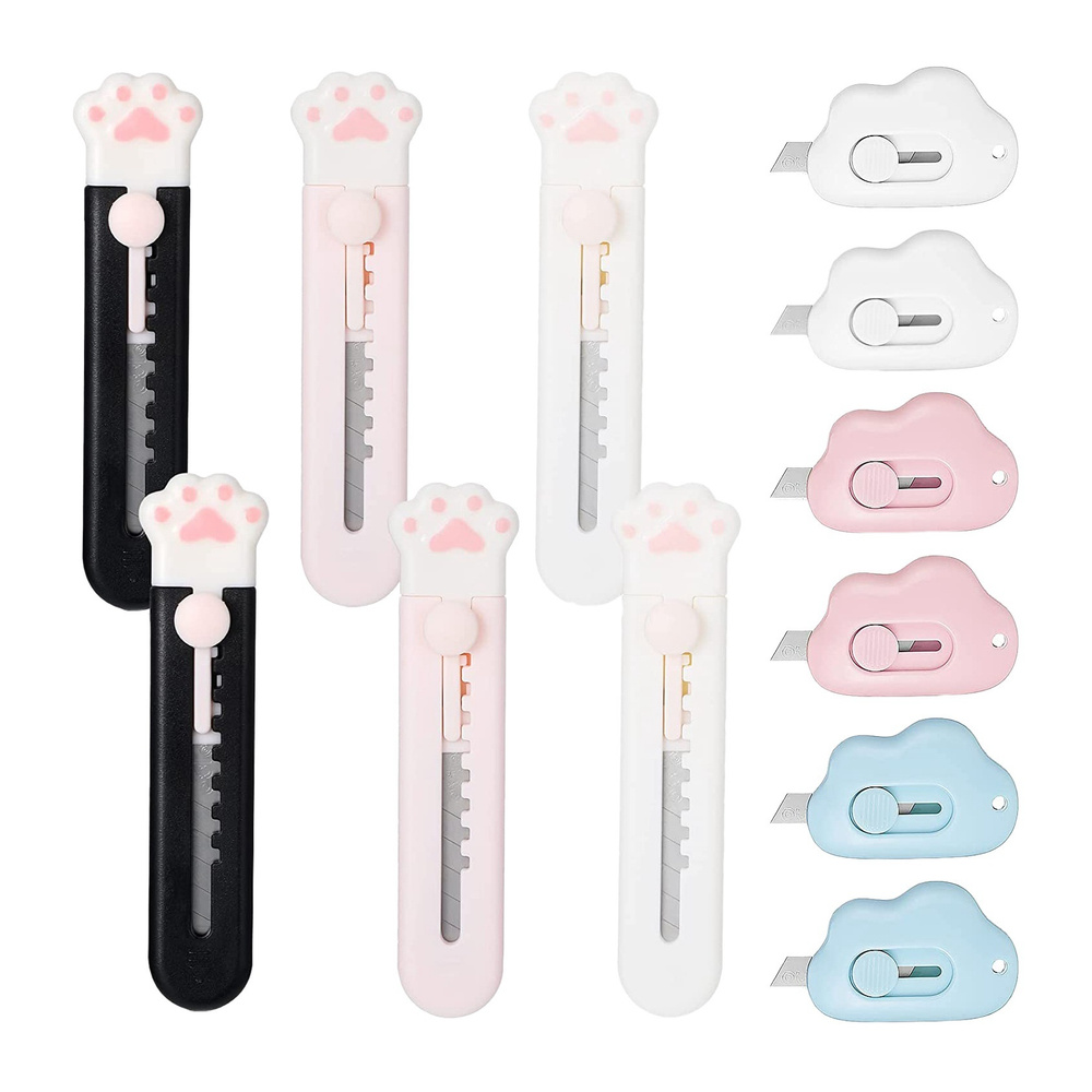 12 шт. Универсальные выдвижные ножи для резки коробок, Cutte Cat Claw ...