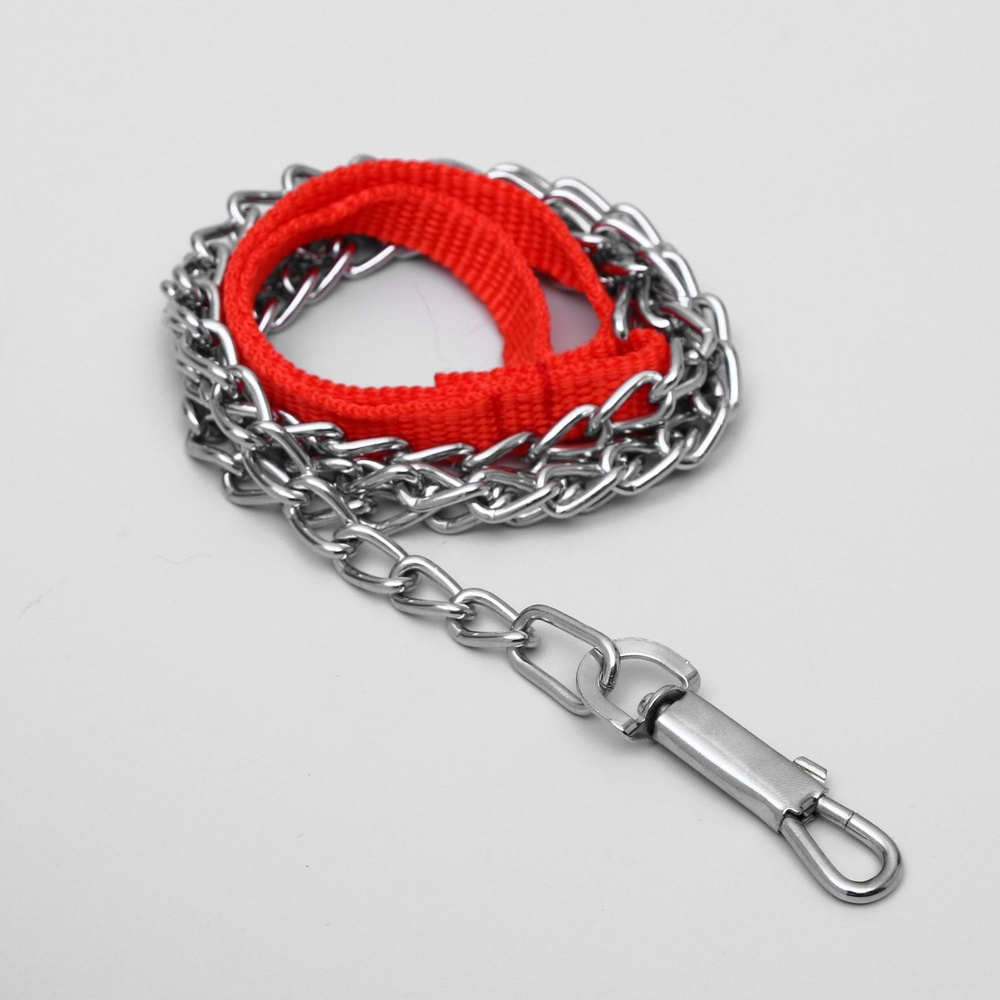 Поводок для собак металлический/Цепь для собак 120 см*2,5 мм - купить с ...