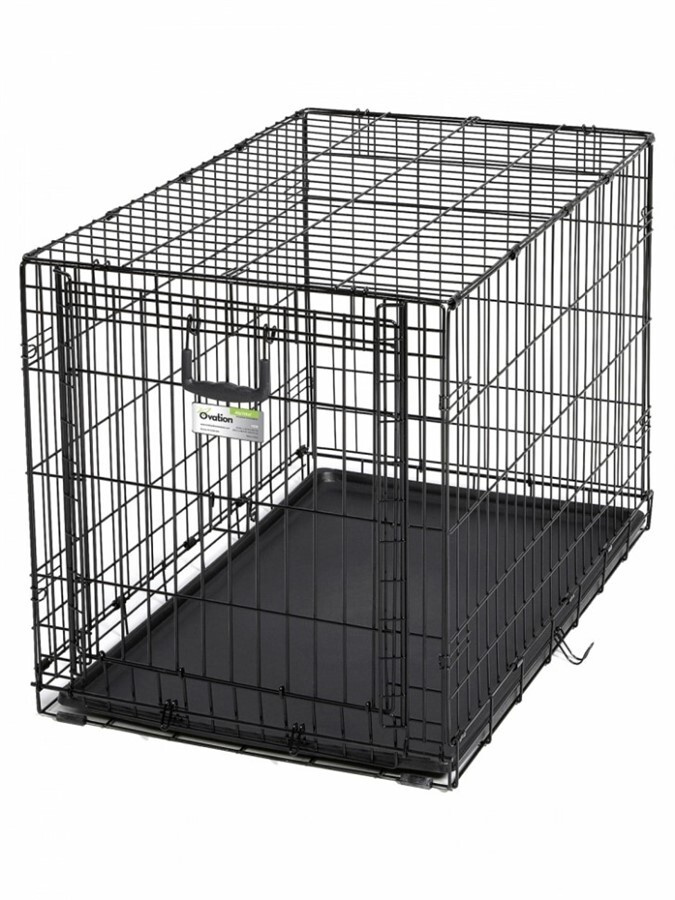 клетка Ovation 95х59х64h см с торцевой вертикально-откидной дверью черная Midwest 1936 - купить ...