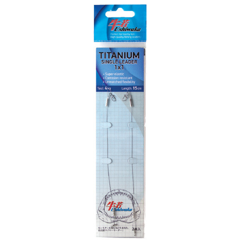 Поводок Ushiwaka Titanium Single UTS11512, 1х1, 12кг/15см ( упк. по 2шт ...
