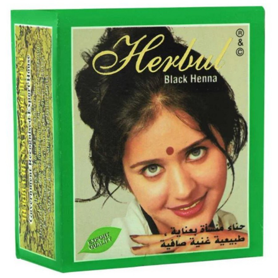 Индийская хна для волос Herbul Black Henna 60 грамм - цвет черный ...