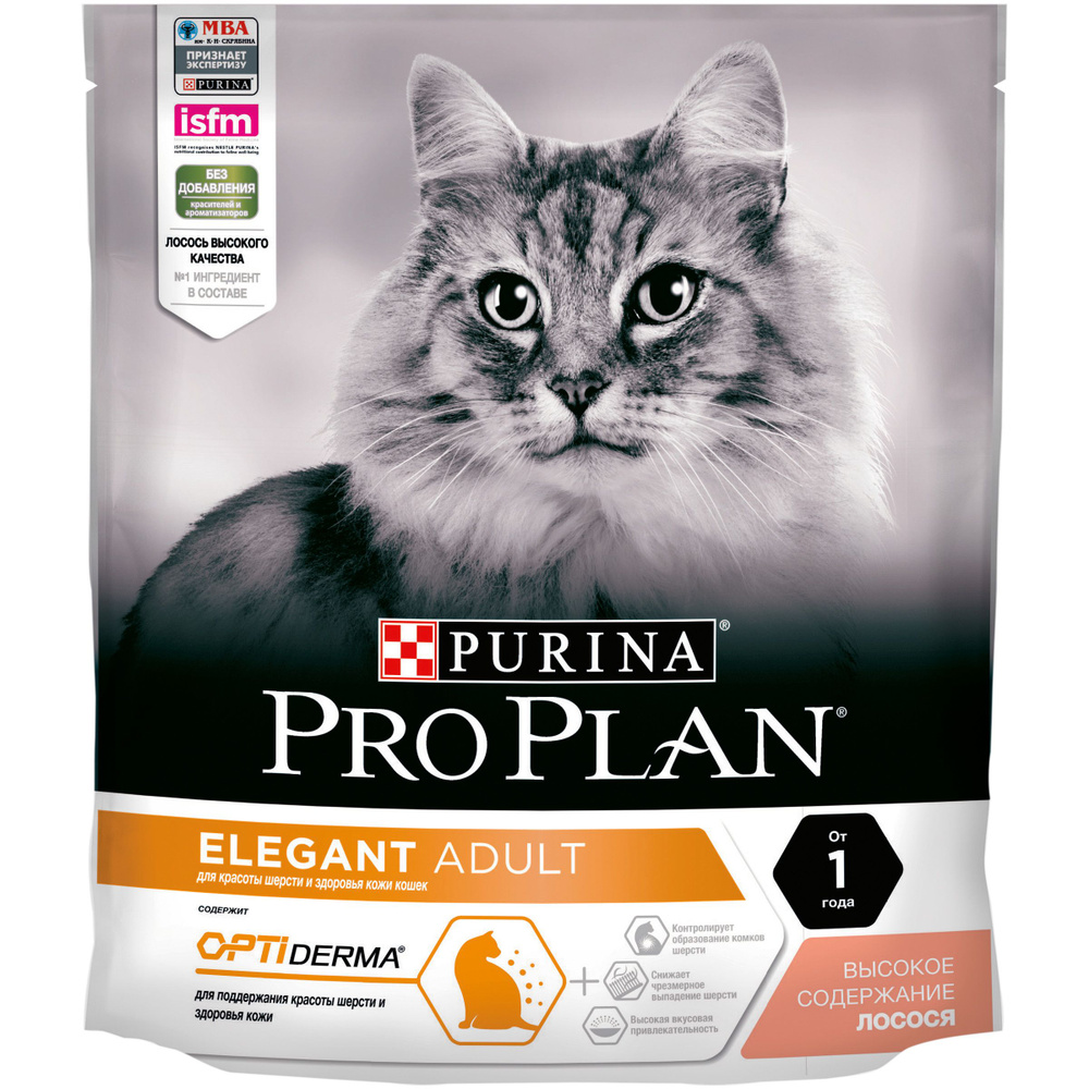 Purina Pro Plan Cat Elegant OptiDerma / Сухой корм Пурина Про План для ...