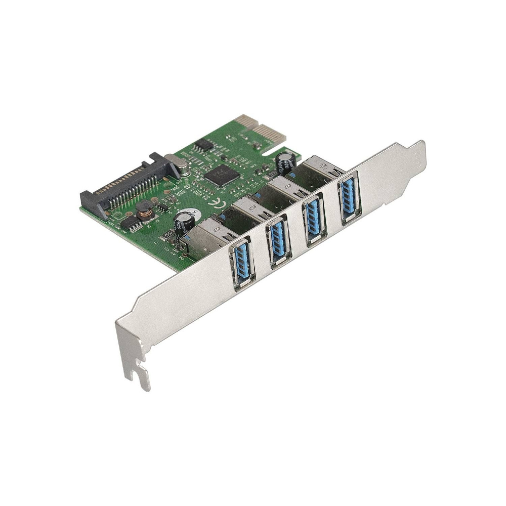 ExeGate Сетевой контроллер EXE-314 (PCI-E X1 V2.0, 4*USB3.0 EXT ...