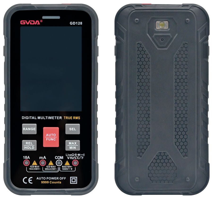 Мультиметр цифровой GVDA GD128 1000V 10A/Ампервольтомметр/Мультиметр с прозвонкой и термопарой ...