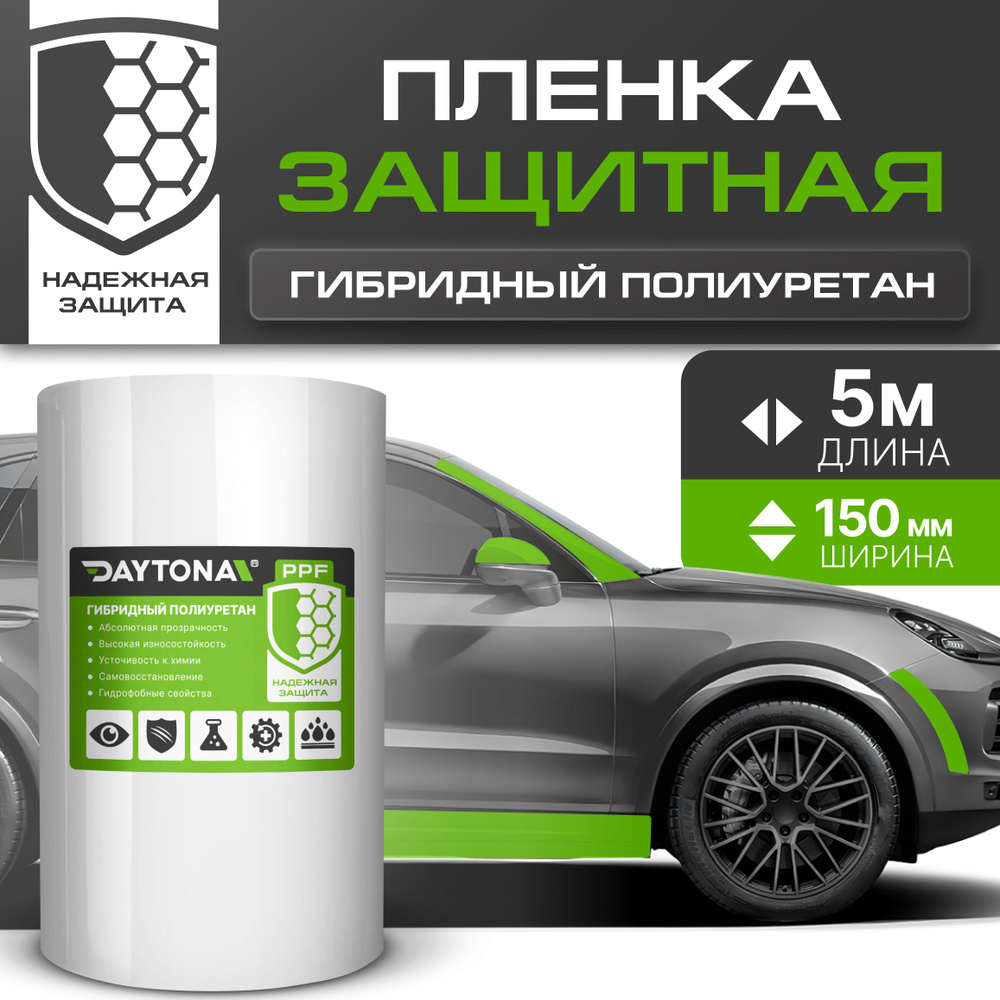Бронирующая лента для защиты автомобиля (150мм х 5м) гибридный ...
