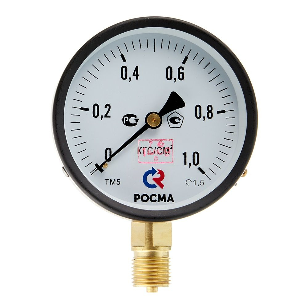 Манометр "РОСМА" ТМ-510Р.00 0-1кгс/см2 М20х1,5, кл.т.1,5 - купить по ...