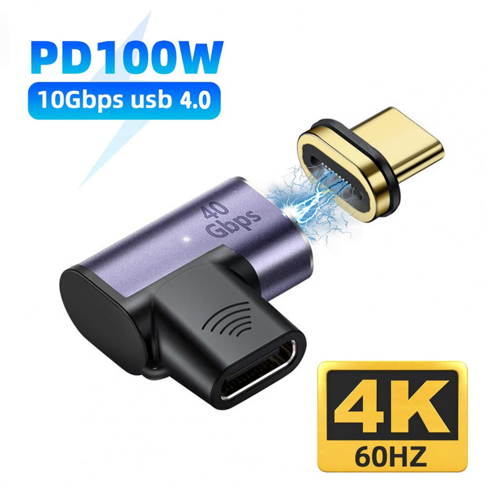 Переходник адаптер магнитный 40 Гбит с Usb Type C4 0 24 Pin Pd100w