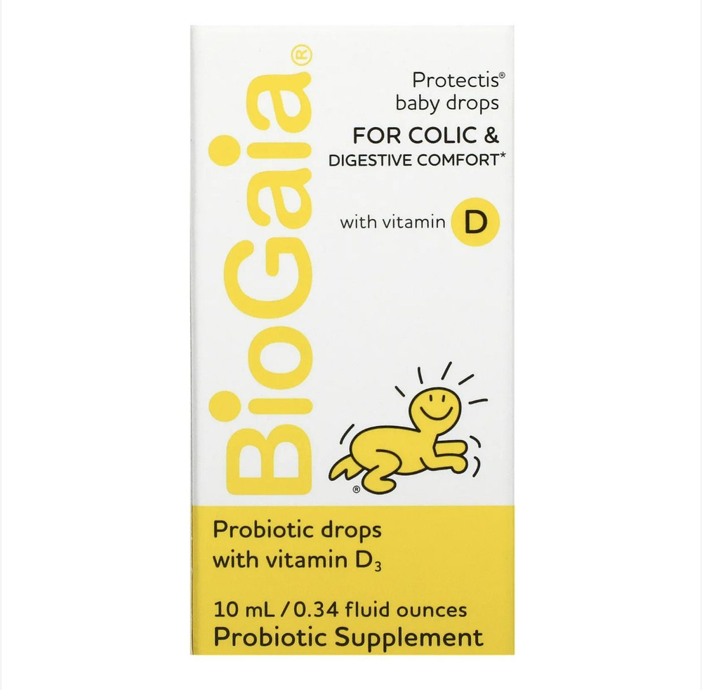 BioGaia, Пробиотик, детские капли от коликов с витамином D3, 10 мл ...