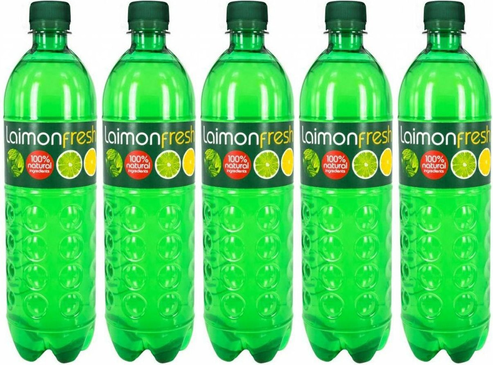 Газированный напиток Laimon Fresh max 1,5 л, комплект: 5 упаковок по 1. ...