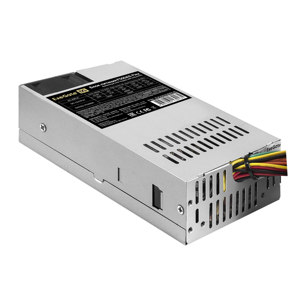 Блок питания 500W ExeGate F500AS (Flex ATX, for ITX case, APFC, КПД 80% ...