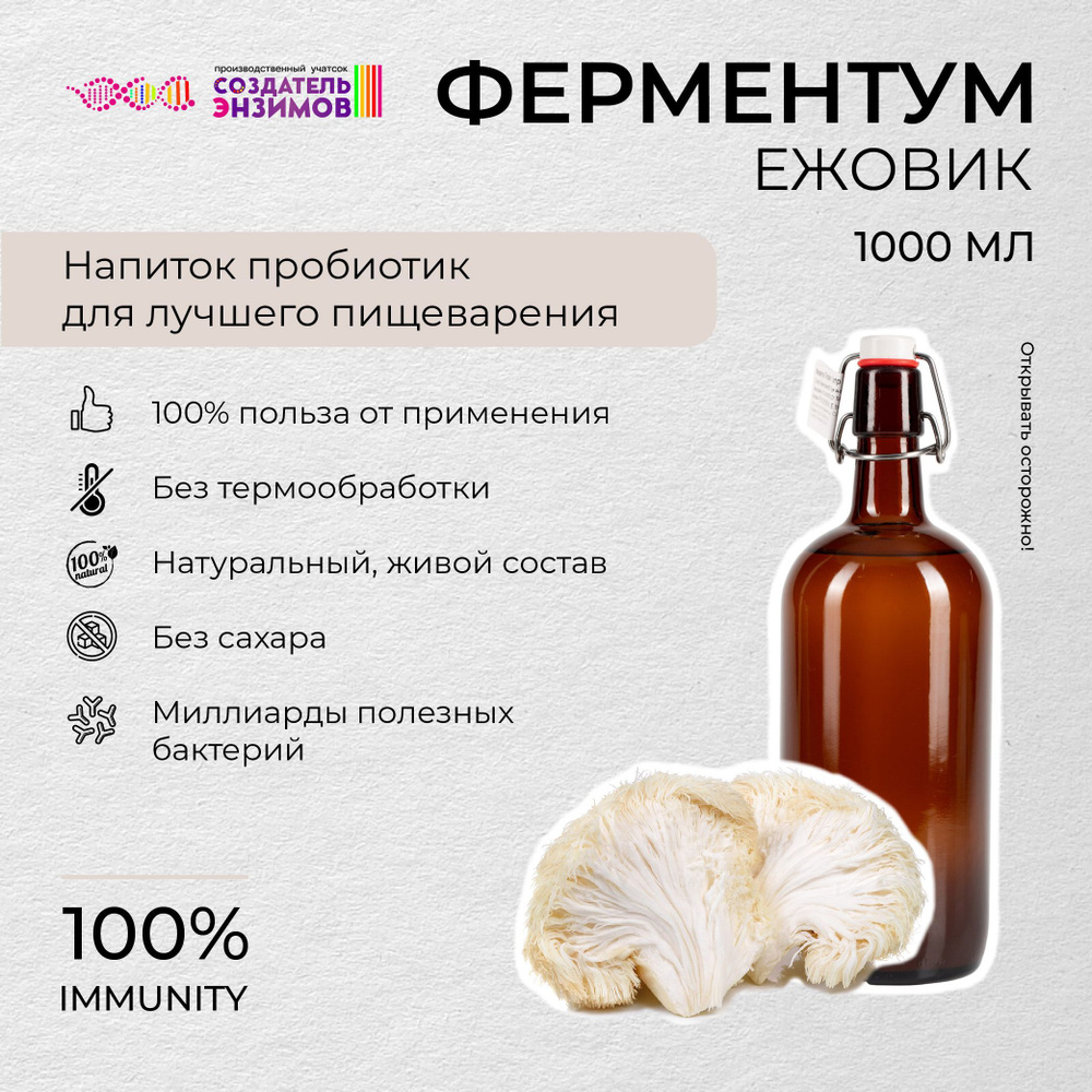 Ферментум Создатель Энзимов Ежовик 1 л. купить на OZON по низкой цене ...