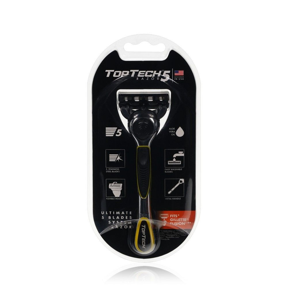 Мужской станок для бритья TopTech Razor 5 + 1 кассета 5 лезвий - купить с доставкой по выгодным ...