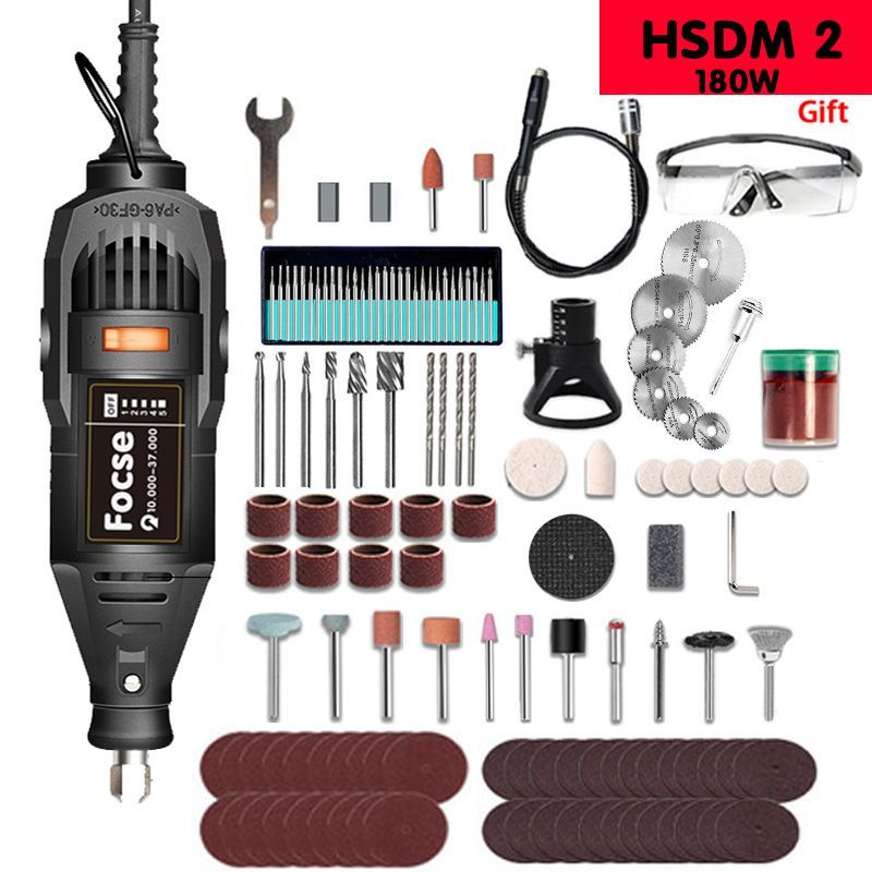 Focse 180 Вт мини дрель дремель гравер электрический с гибкой осью 5 - позиционная переменная ...