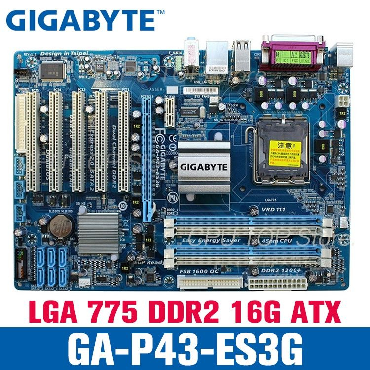 GIGABYTE GA-P43-ES3G GA-P43T-ES3G Desktop Motherboard P43 Socket LGA ...