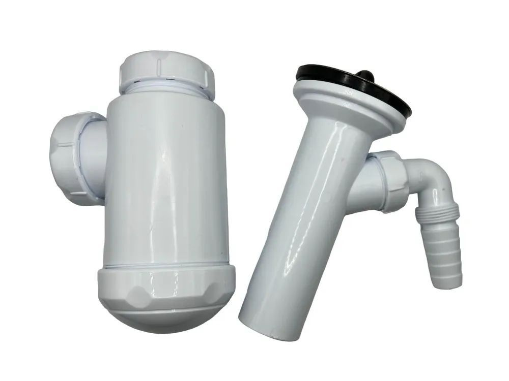 Сифон для мойки с отводом для подключения бытовой техники, бутылочный ...