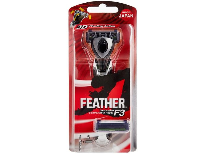 Станок для бритья Feather F3 с тройным лезвием - купить с доставкой по ...