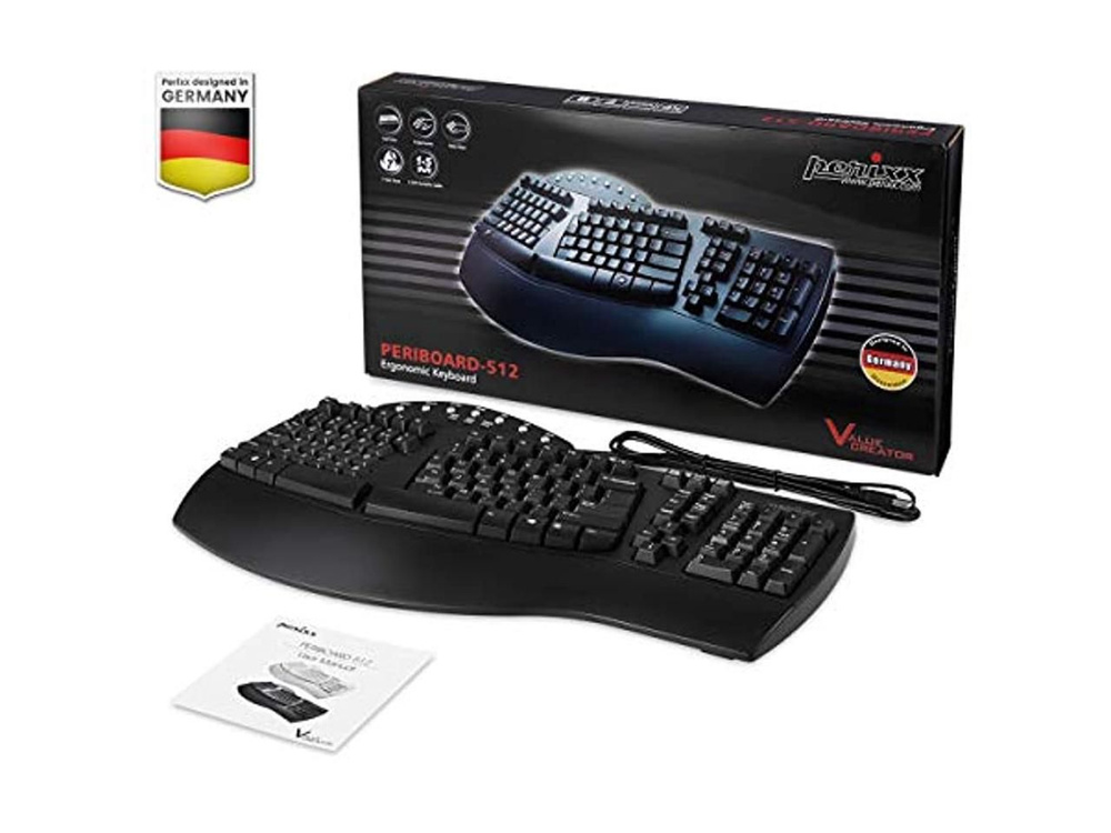 Механическая клавиатура Perixx PERIBOARD-512 Ergonomic Split Keyboard ...
