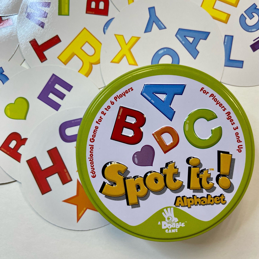 Настольная игра Доббль "ABCD Spot it Alphabet - купить с доставкой по ...