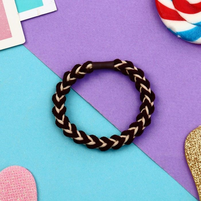 Резинка для волос "Спорт" плетёнка геометрия, 5 см, чёрный - купить с ...