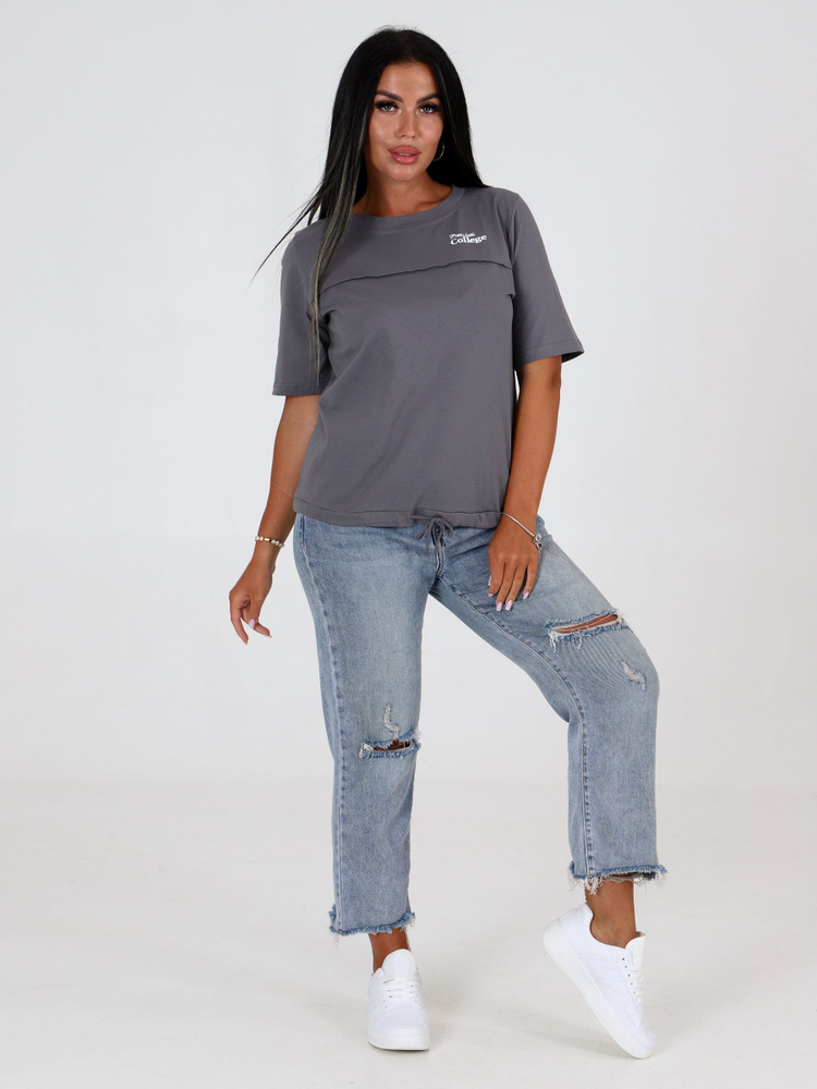 Футболка Iv-Capriz, размер 46, цвет серый, Хлопок 100% - купить по ...