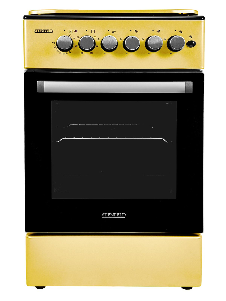 Комбинированная плита STENFELD T541GEF-02 50*60 желтая 50 см, газовая с ...