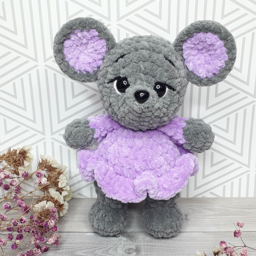 Мягкая вязанная игрушка "Мышка Соня" - купить с доставкой по выгодным ...