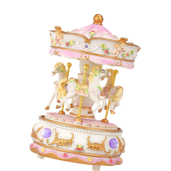 Mini Carousel Clockwork Music Box Музыкальная шкатулка купить на OZON ...