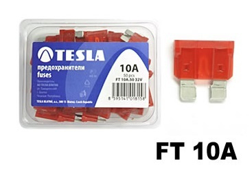 Предохранитель плоский Tesla FT10A 10А 50шт - купить по низкой цене в ...