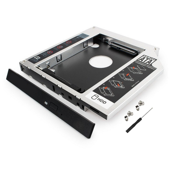 Переходник DVD to HDD (SSD) 12,7 мм / Адаптер для жёсткого диска ...