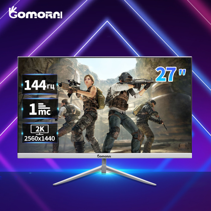 Монитор Gomorni 2K 144 гц игровой плоский без рамки 27" - купить по ...