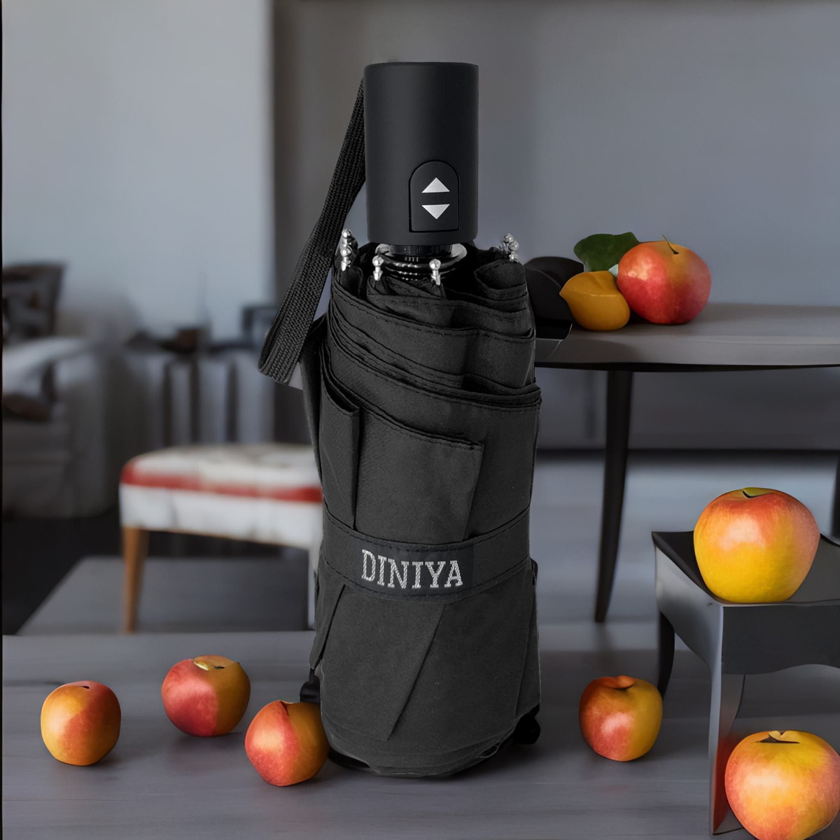Зонт DINIYA, 4 сложения, черный купить c доставкой на OZON по низкой ...