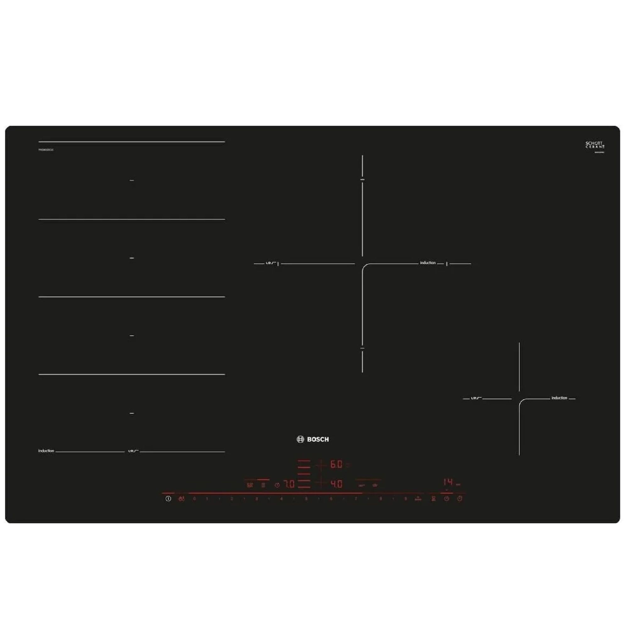 Индукционная варочная поверхность Bosch PXE801DC1E черный купить c ...