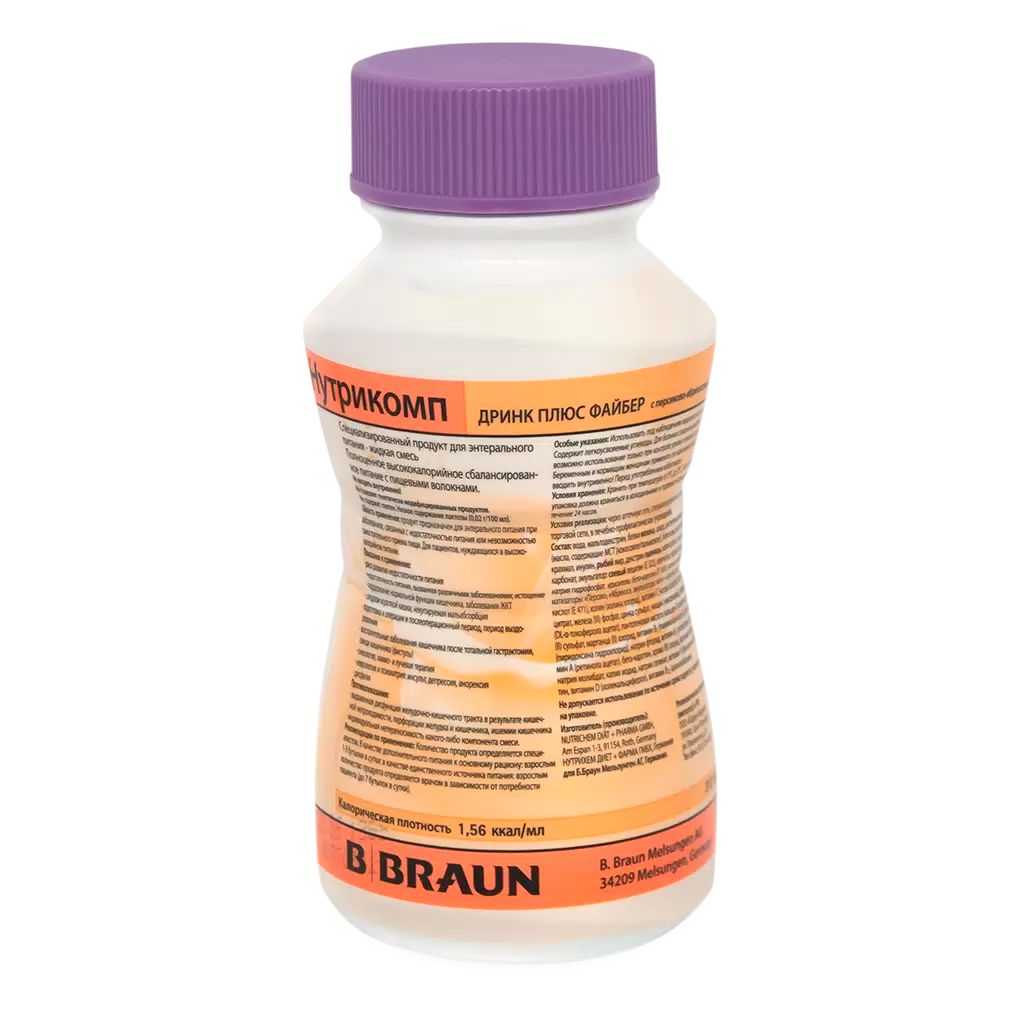 Энтеральное питание Нутрикомп Дринк Плюс Файбер с пищевыми волокнами ...