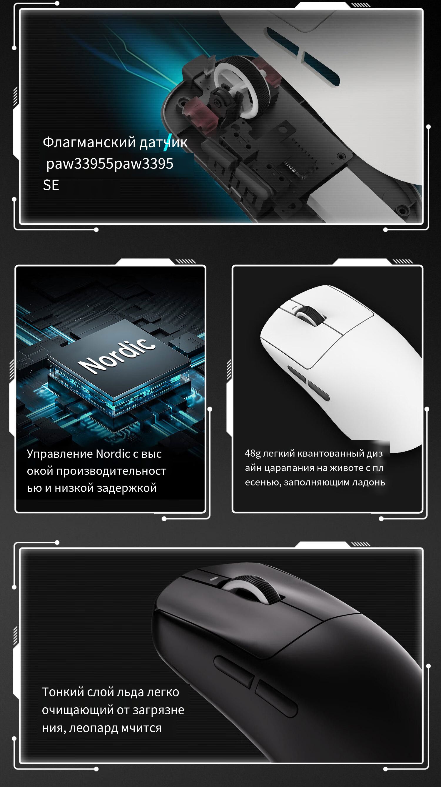 Игровая мышь беспроводная VXE Dragonfly R1 PRO MAX, белый - купить по ...