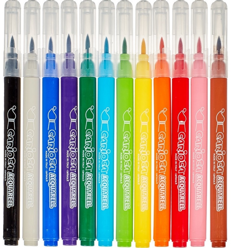 Фломастеры Carioca ACQUARELL 42747 акварельные 12цв. коробка с ...