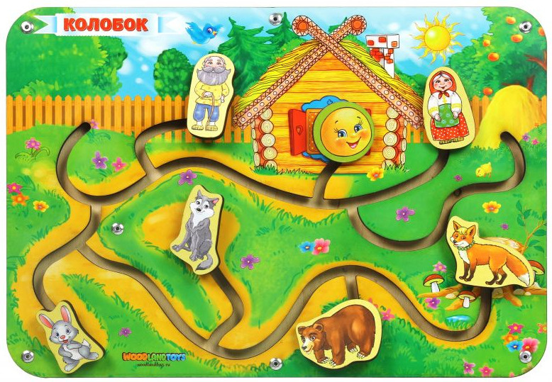Лабиринт для малышей "Колобок", развивающая логическая игрушка ...