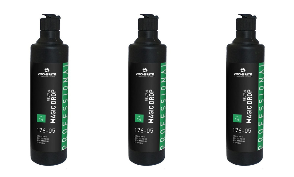 MAGIC DROP NEUTRAL ТМ Pro-brite Концентрат для мойки посуды,столовых приборов,рук 3 шт по 0,5л ...