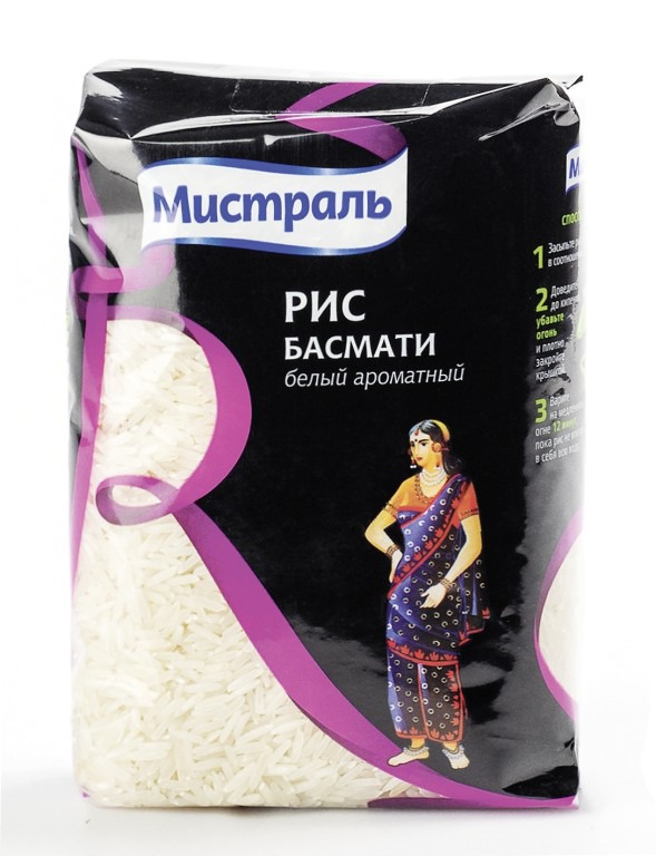 Рис басмати МИСТРАЛЬ, 500г. 3 упаковки. - купить с доставкой по ...