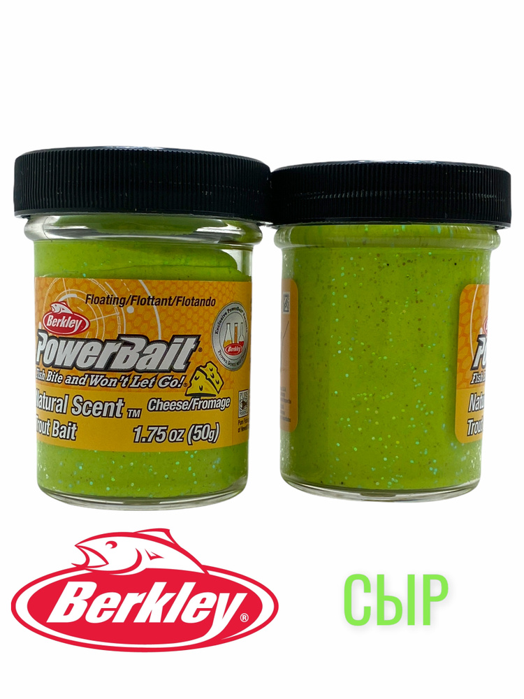 Паста форелевая Berkley PowerBait Natural Scent Cheese CharTreuse/ Сыр ...