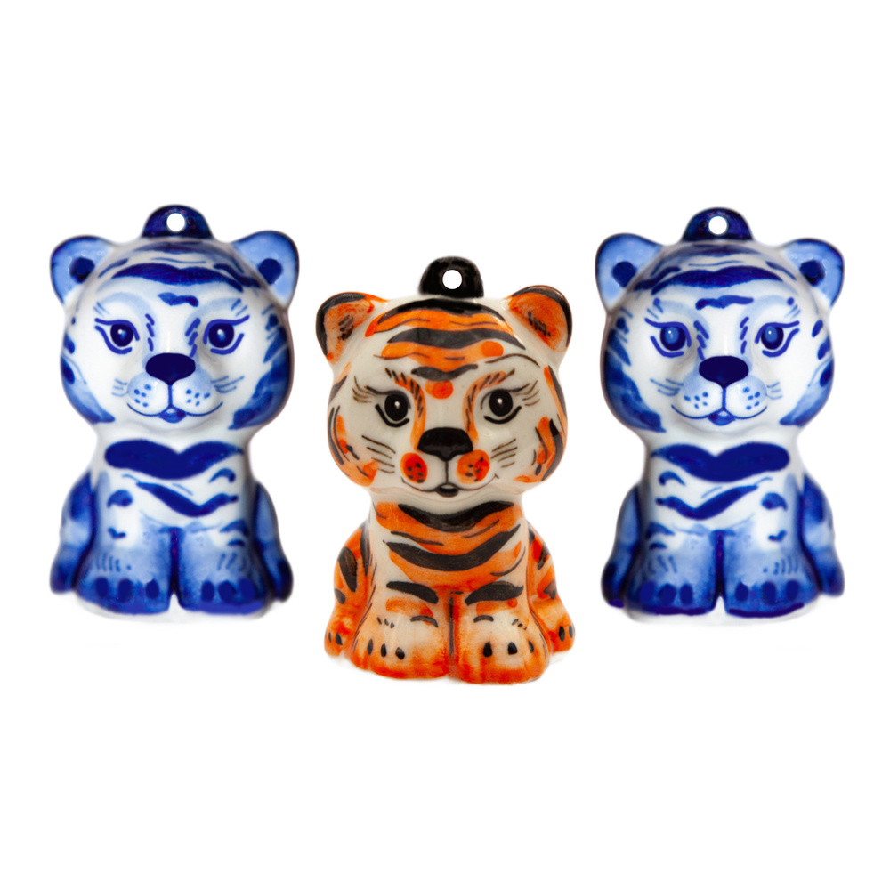 Ёлочная игрушка Породистая Гжель, Фарфор - купить в интернет-магазине ...