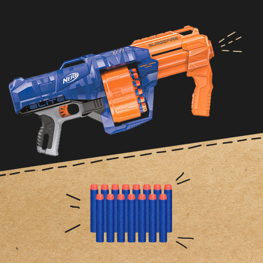 Бластер Нерф Элит Серджфайр ( Nerf N-Strike Elite Surgefire ), винтовка ...