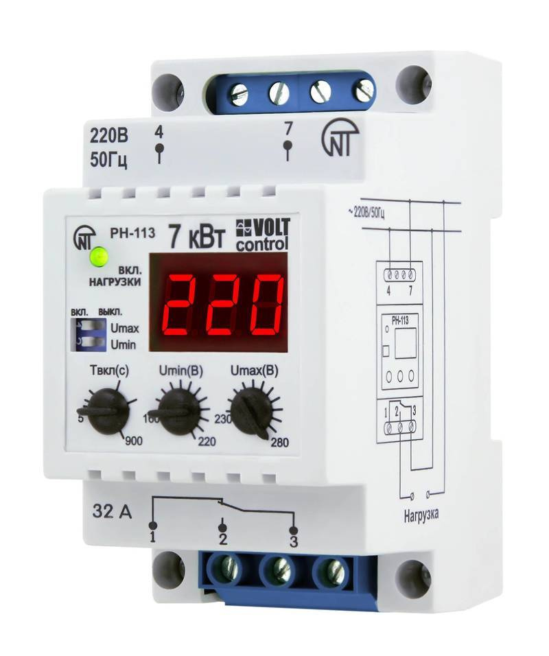 Реле контроля 1-фаз. Напряжения Новатек-Электро РН-113 - купить по ...