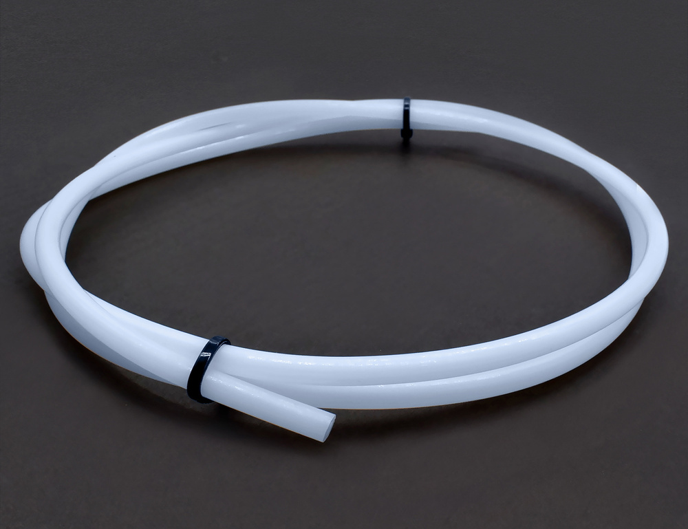 Трубка тефлоновая (PTFE) 4х2мм фторопластовая для 3D принтера белая (2 ...
