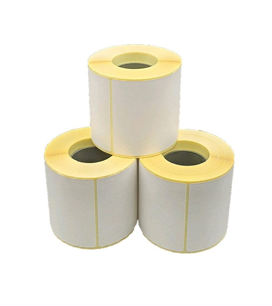 ТЕРМОЭТИКЕТКИ 75 х 120 ММ.(250 шт в рулоне) ЭКО, втулка 40мм, 3шт ...