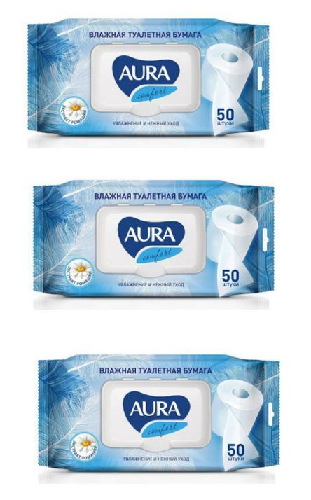 Aura Туалетная бумага влажная - купить с доставкой по выгодным ценам в ...