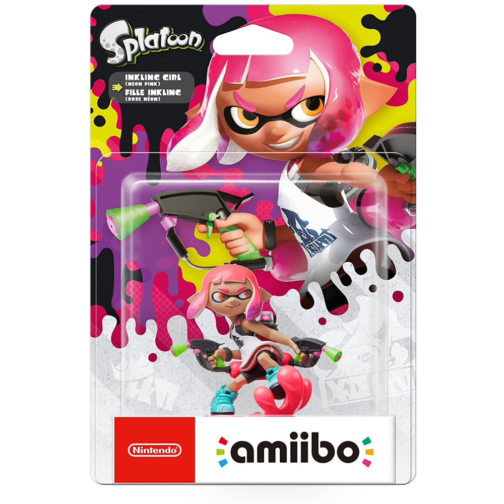 amiibo фигурка Nintendo Inkling Girl Неоновый Розовый Splatoon 2 ...
