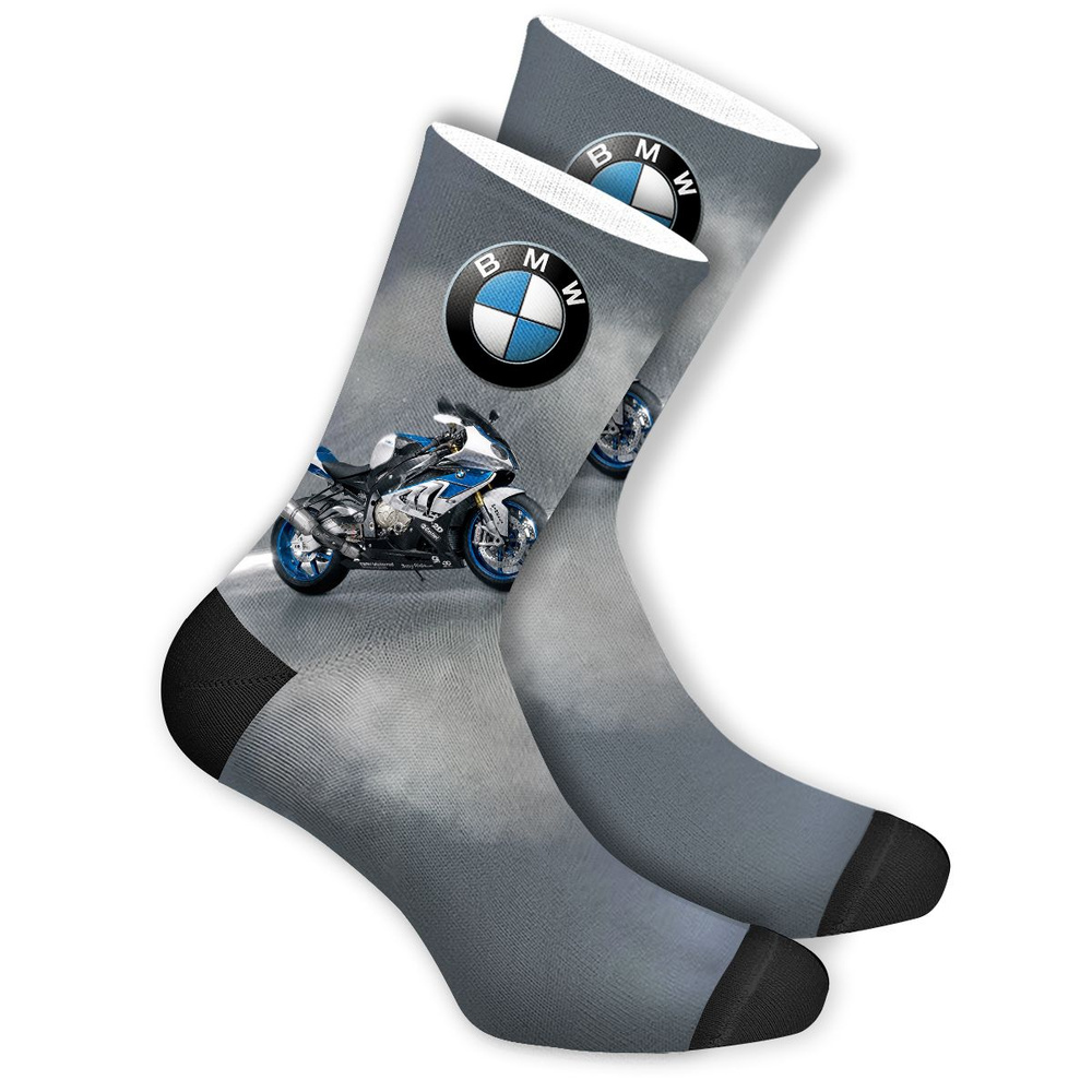 mimisocks Носки Носки с принтом "Мотоцикл BMW(БМВ)", 1 пара - купить с ...