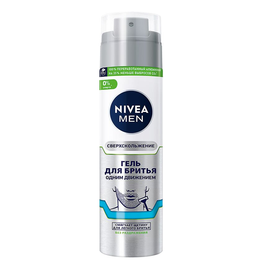 NIVEA Пена для бритья Одним движением сверхскольжение MEN 200мл ...